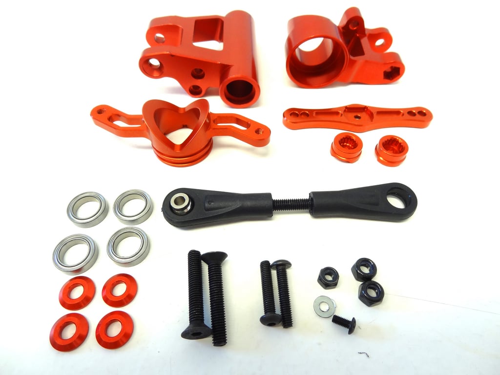 LT, SLT CNC Red Aluminum Push-Pull Steering Kit – Fearless RC